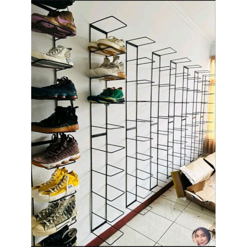 Jual RAK DISPLAY SEPATU SANDAL MODEL SUSUN 4, 5, 6, 8, 10, & 12 ...