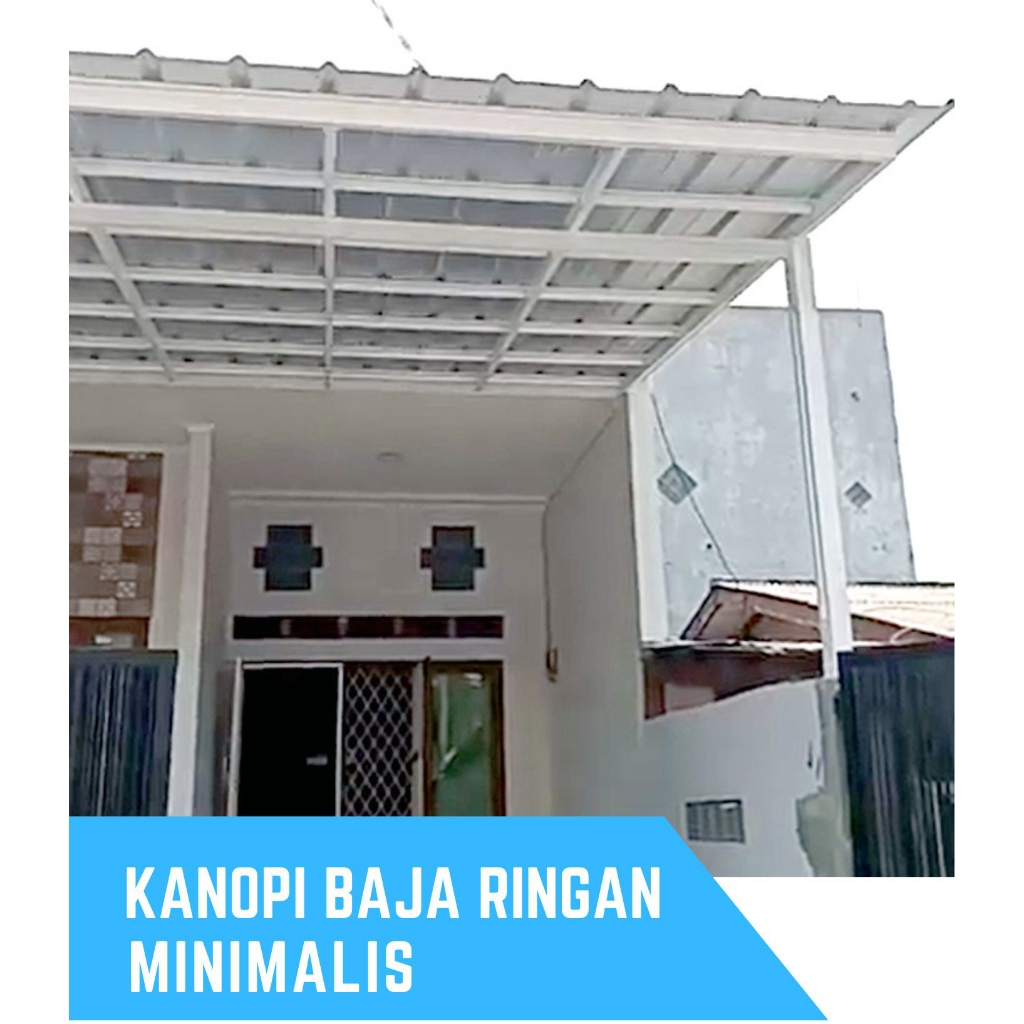 Jual Kanopi Baja Ringan C75 0,75mm dengan atap galvalume | Shopee Indonesia