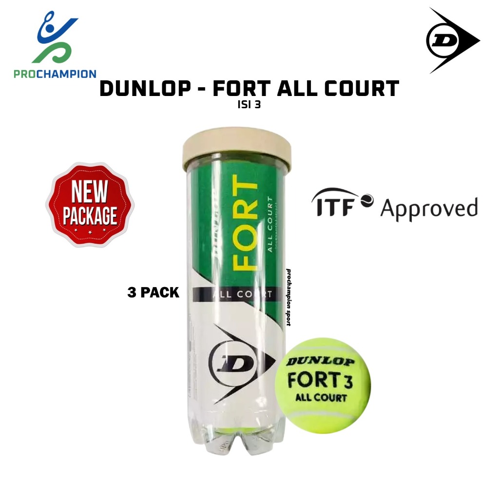 Jual DUNLOP Fort All Court Isi 3 Bola Tenis Original | Shopee Indonesia
