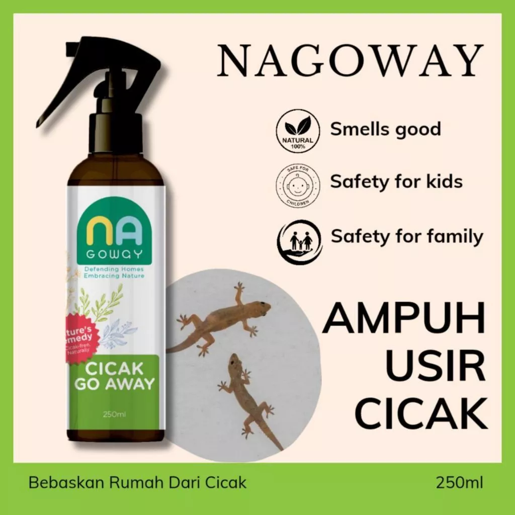 Jual NAGOWAY Cicak Go Away Spray Pengusir Cicak Kadal Tokek Bahan Alami ...