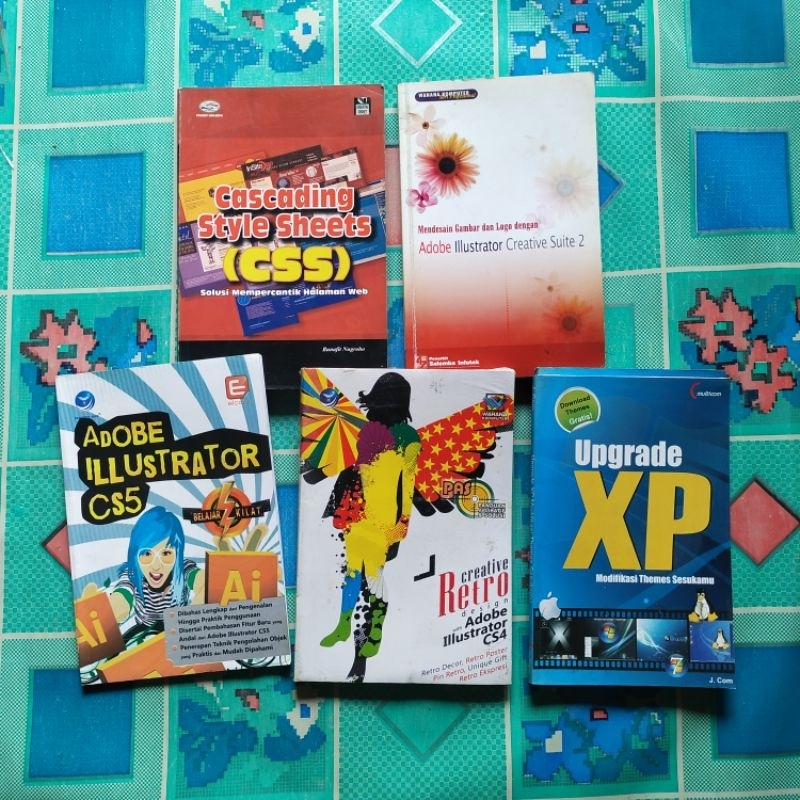 Jual Varian Buku Komputer; Cascading Style Sheets, ADOBE ILLUSTRATOR CS2, CS5, Creative RETRO ...
