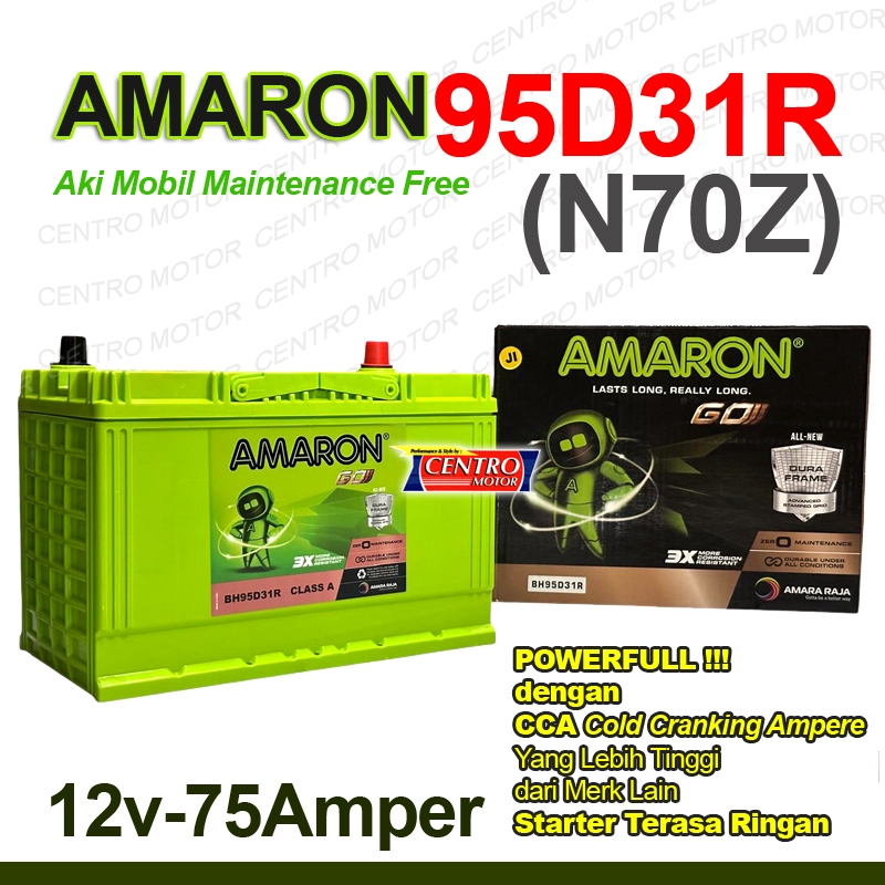 Jual Amaron N70Z/95D31R.Aki Captiva Diesel,L300,ELF,Kuda Diesel,Ford ...