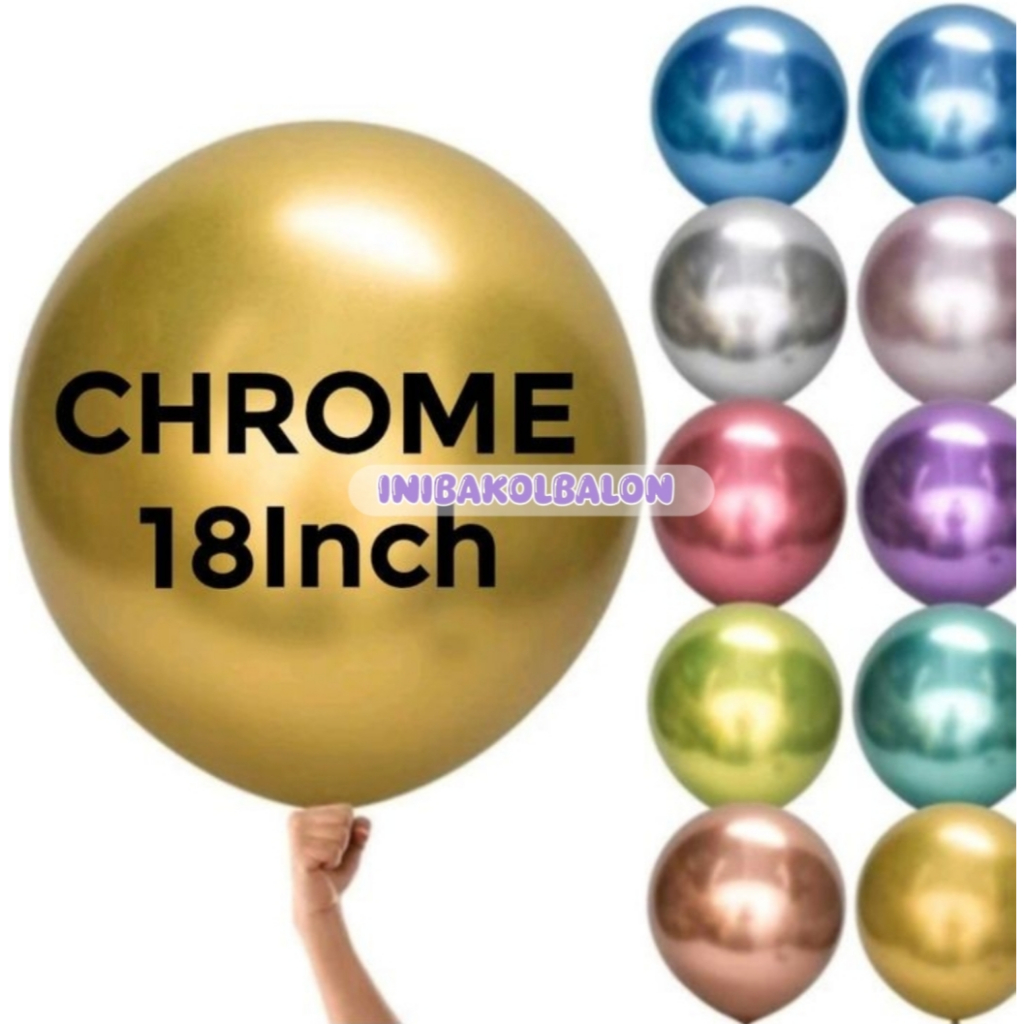 Jual Balon Latex Chrome Ukuran 18 inch | Shopee Indonesia