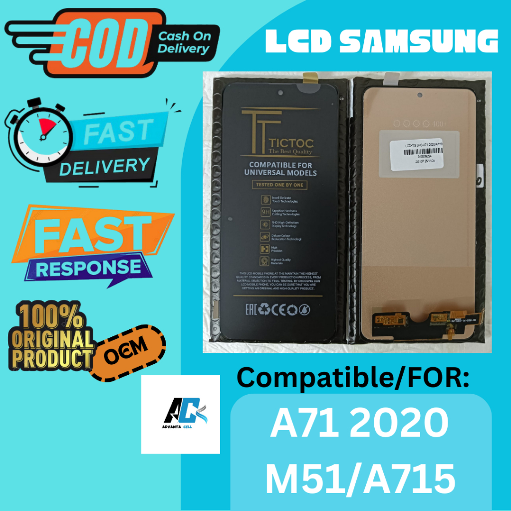 Jual LCD SAMSUNG A71 2020 / M51 / A715 FULLSET TOUCHSCREEN GROSIR BARU IMPORT | Shopee Indonesia