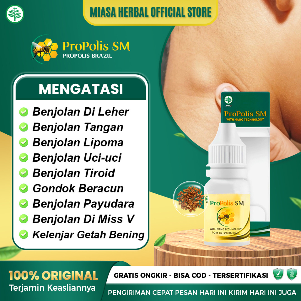 Jual Propolis SM Brazil - Obat Benjolan di Leher Lipoma Uci Uci Kista ...