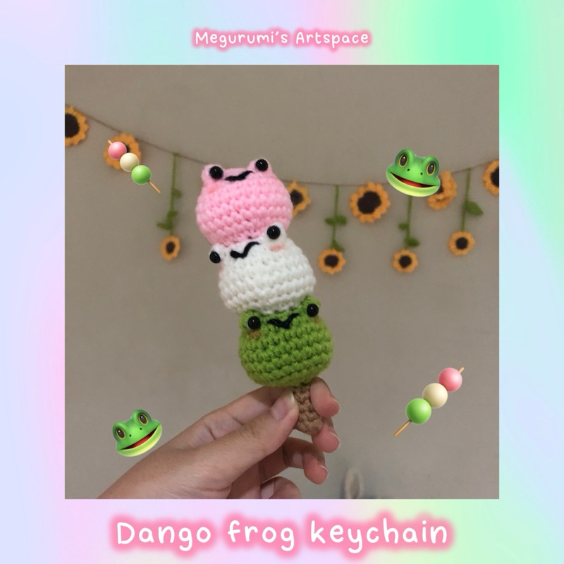 Jual Dango Frog Amigurumi Keychain (100% handmade) | Shopee Indonesia