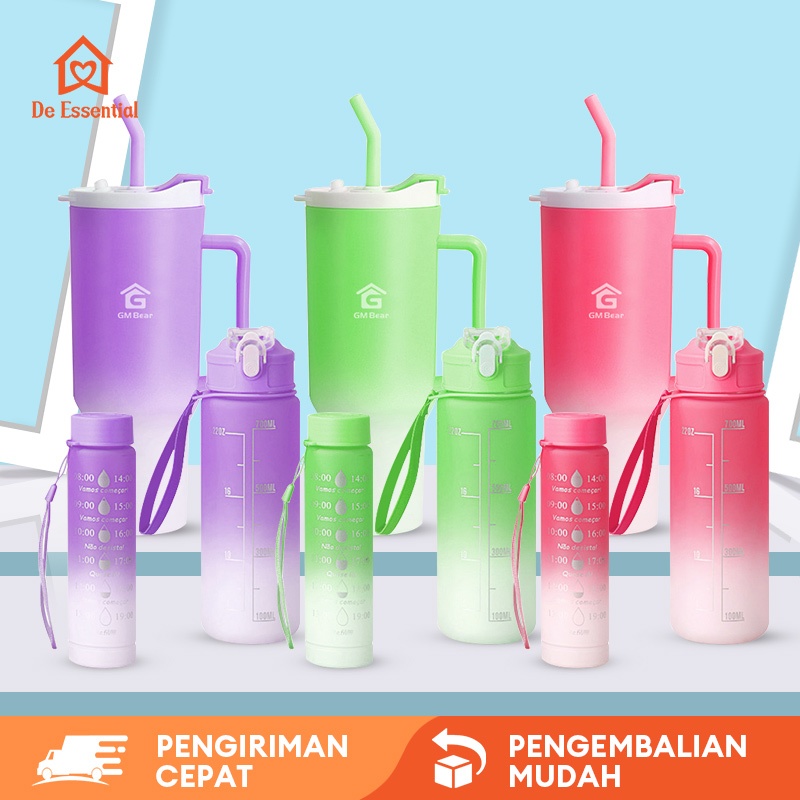 Jual De Essential Botol Minum Tumbler 3in1 P0553 - Set Botol Air Minum ...