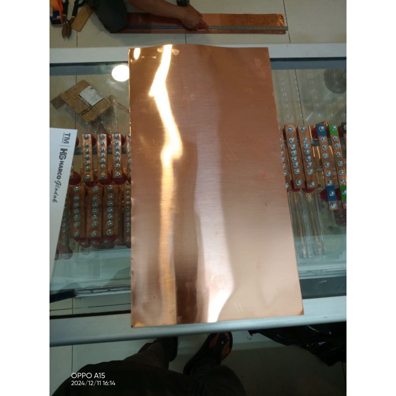Jual Plat tembaga murni tebal 0.5mm x 200mm x 365mm | Shopee Indonesia