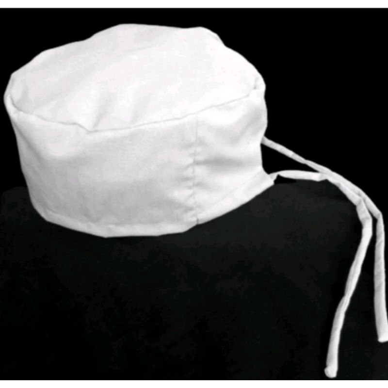 Jual topi koki model tali masterchep topi medis bahan katun drill tebal | Shopee Indonesia