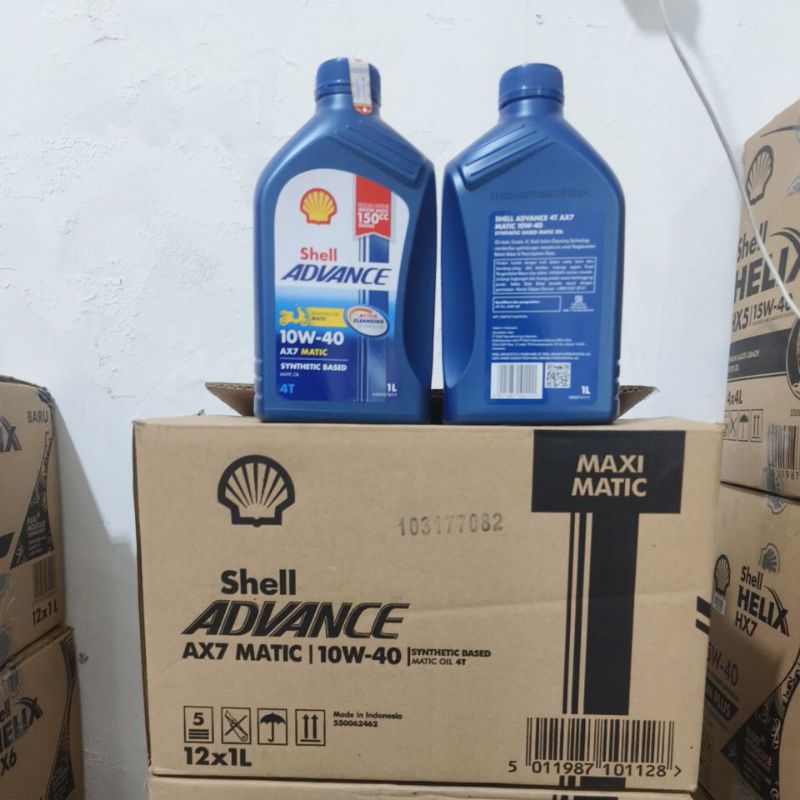 Jual HARGA GROSIR OLI SHELL ADVANCE AX7 MATIC 1L 1 DUS ISI 12BOTOL ...