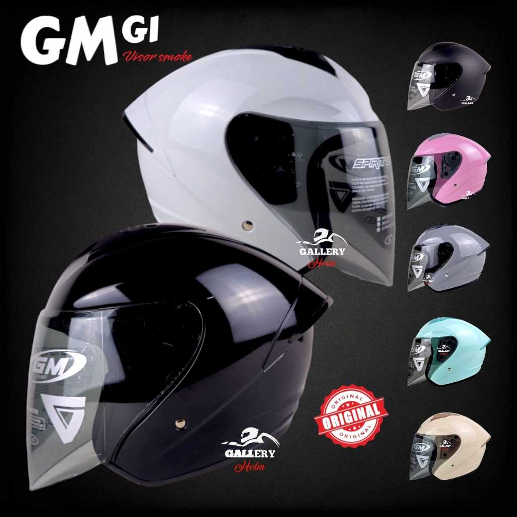 Jual HELM GM G1 SOLID ALL VARIANT / HELM HALF FACE | Shopee Indonesia