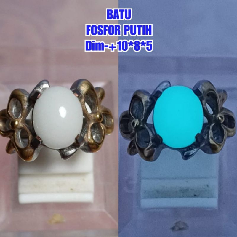 Jual BATU FOSFOR PUTIH CINCIN CEWEK MENYALA DALAM GELAP | Shopee Indonesia