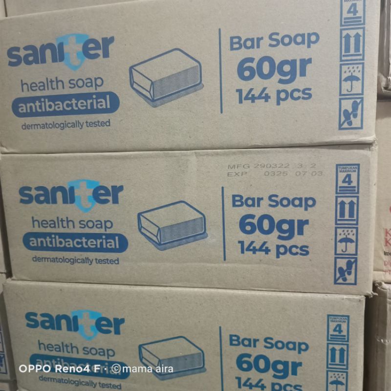 Jual Saniter Healthy Soap 60g antibacterial/sabun mandi varian ll 1 dus ...