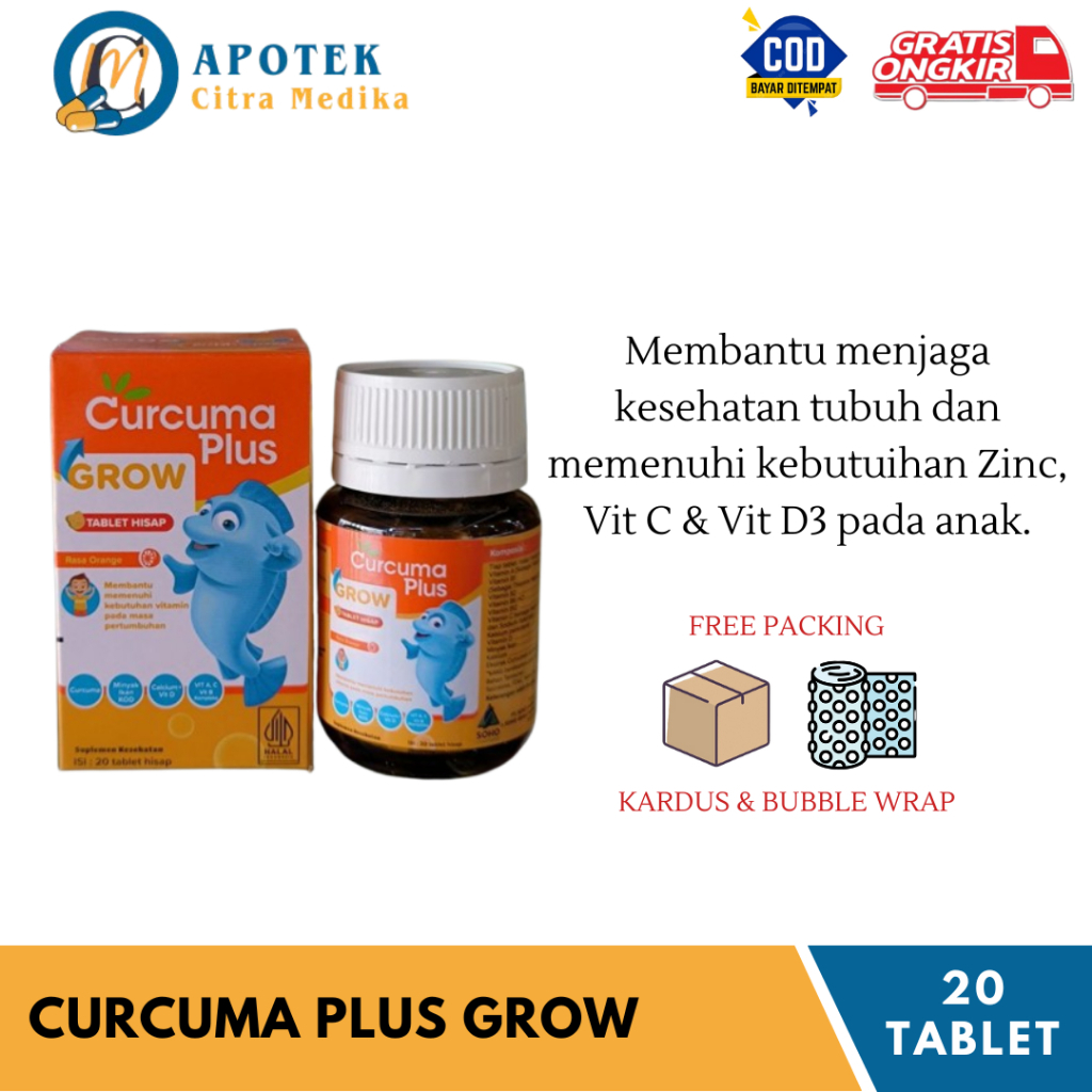 Jual Curcuma Plus 𝐆𝐑𝐎𝐖 𝟏 𝐁𝐎𝐓𝐎𝐋 𝐈𝐒𝐈 𝟐𝟎 𝐓𝐀𝐁𝐋𝐄𝐓 𝐇𝐈𝐒𝐀𝐏 - Vitamin Imunitas ...