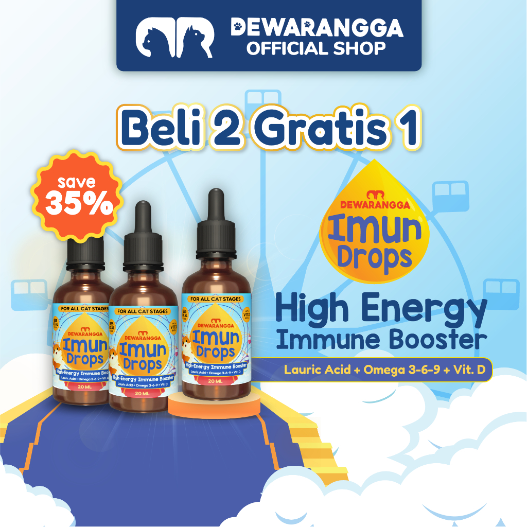 Jual [Beli 2 Gratis 1] Dewarangga Imun Drops Vitamin Kucing High Energy ...