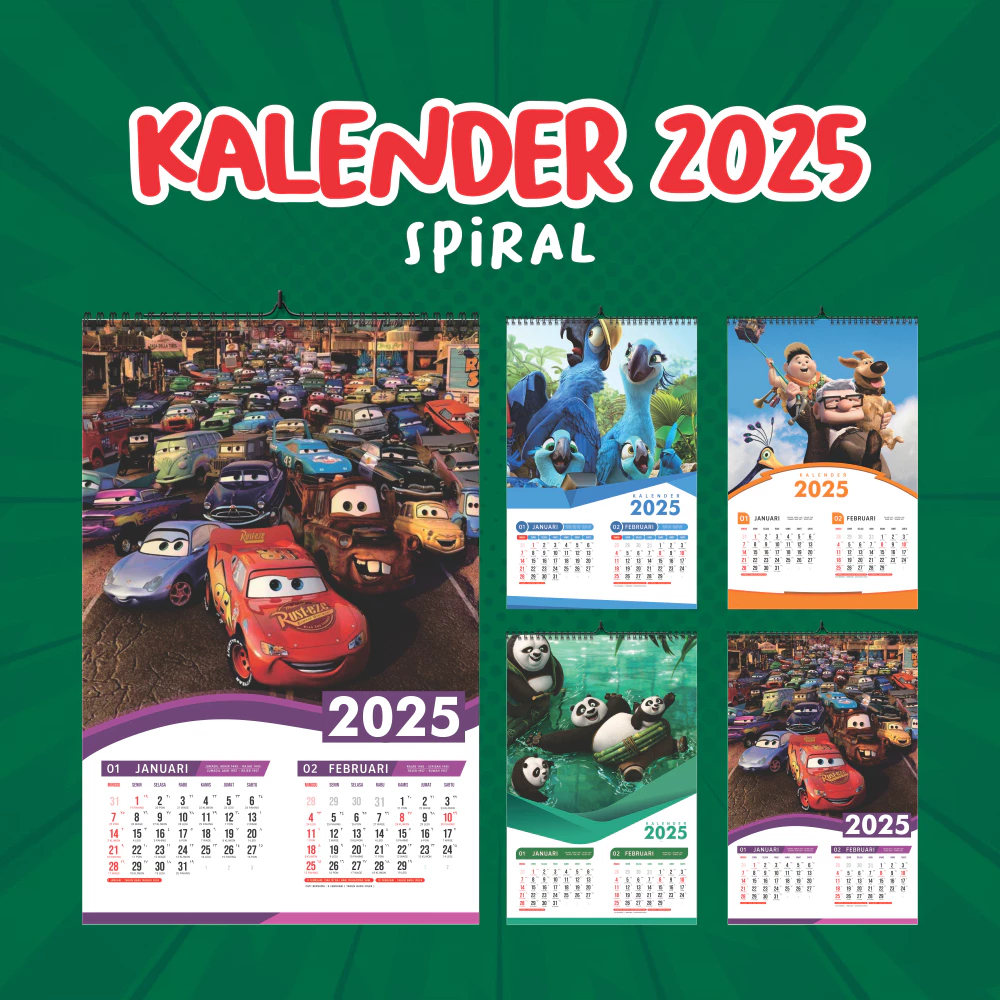 Jual Kalender Spiral 2025 Custom - Kalender Dinding - Spiral | Shopee ...