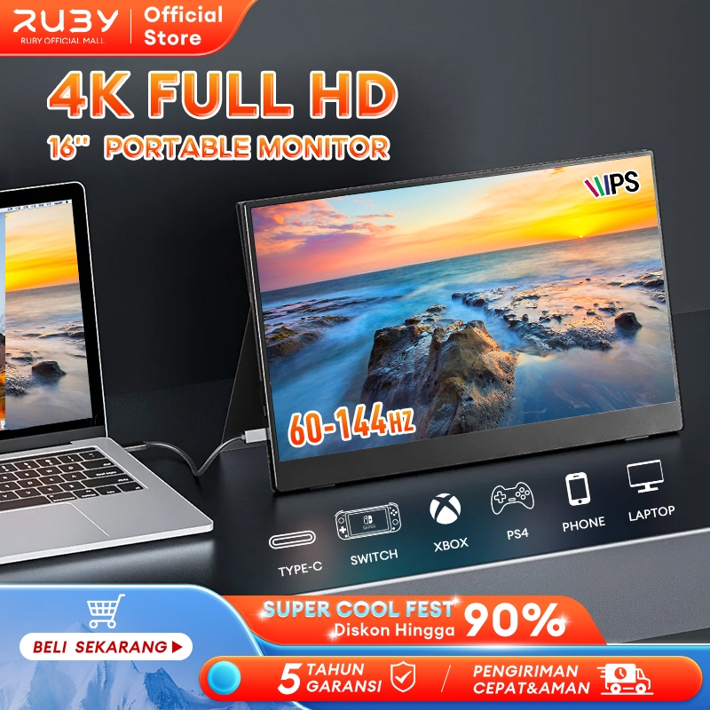 Jual Monitor portable 15.6 inch 1080p IPS Display Portable Monitor for ...