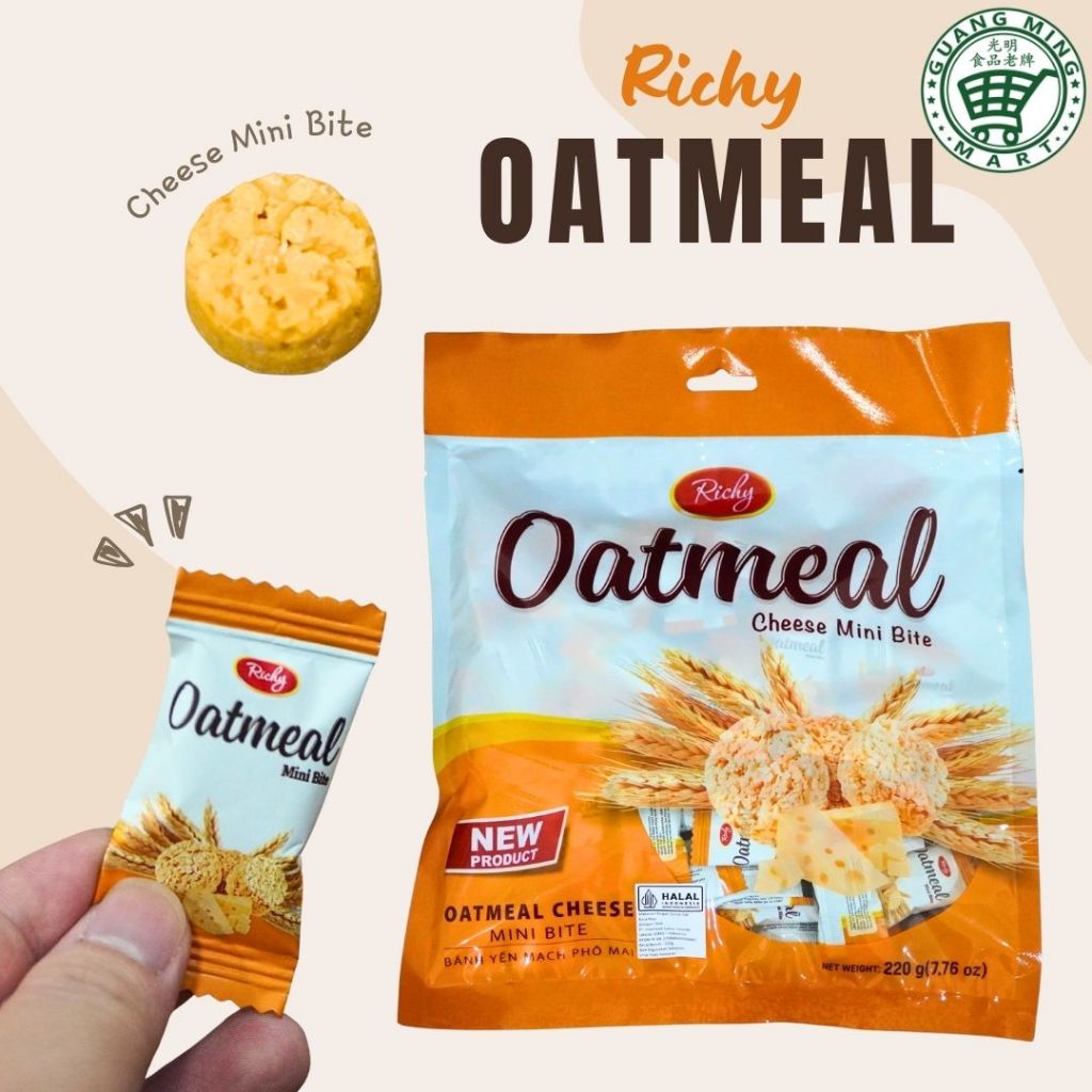 Jual Richy Oatmeal Cheese Mini Bite / Snack Oat Rasa Keju / Richy Oat ...