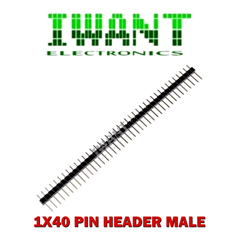 Jual PIN HEADER MALE 1X40 PITCH 2.54MM MALE LURUS CONECTOR PIN FCP 1X40 ...
