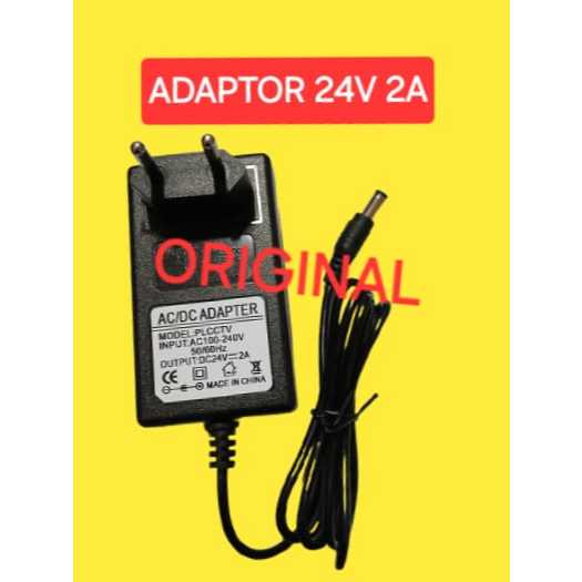 Jual COD - ORIGINAL Adaptor Charger 24V 2A 48W Power Supply 24V 2A Switching Adapter Jack 5.5 ...