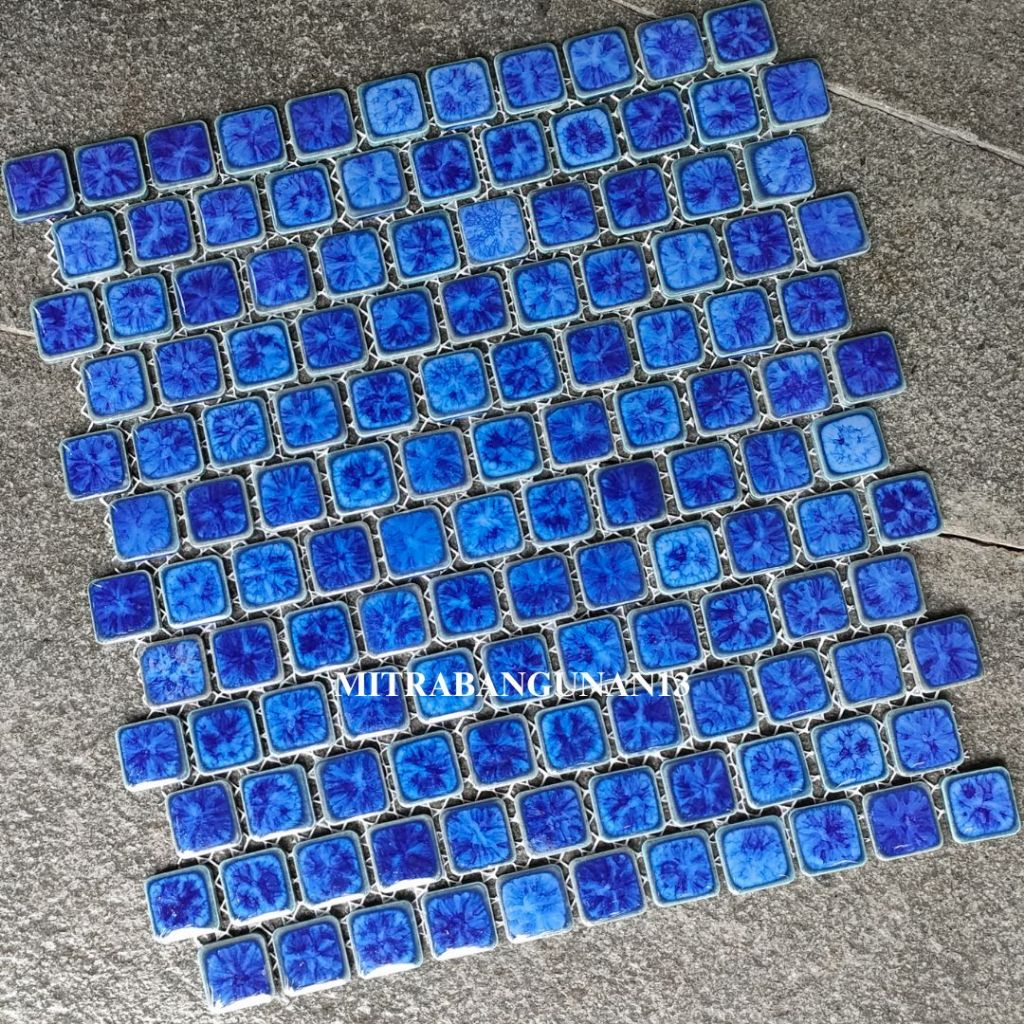 Jual Mosaic Mozaic Mosaik Mozaik Keramik Tile Keramik Kolam Renang Biru ...