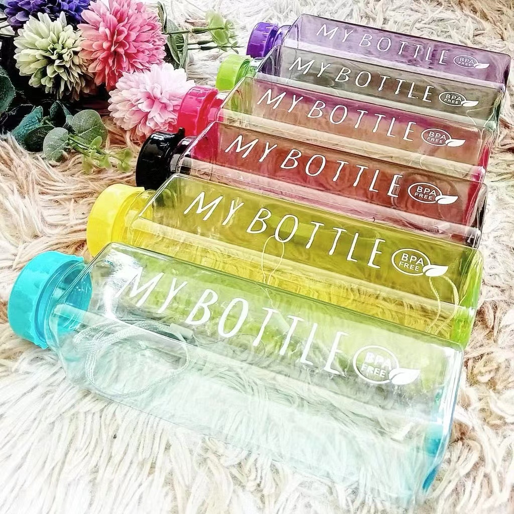 Jual My Bottle Kotak Tutup Bulat Warna Bening Botol Minum 500ml ...