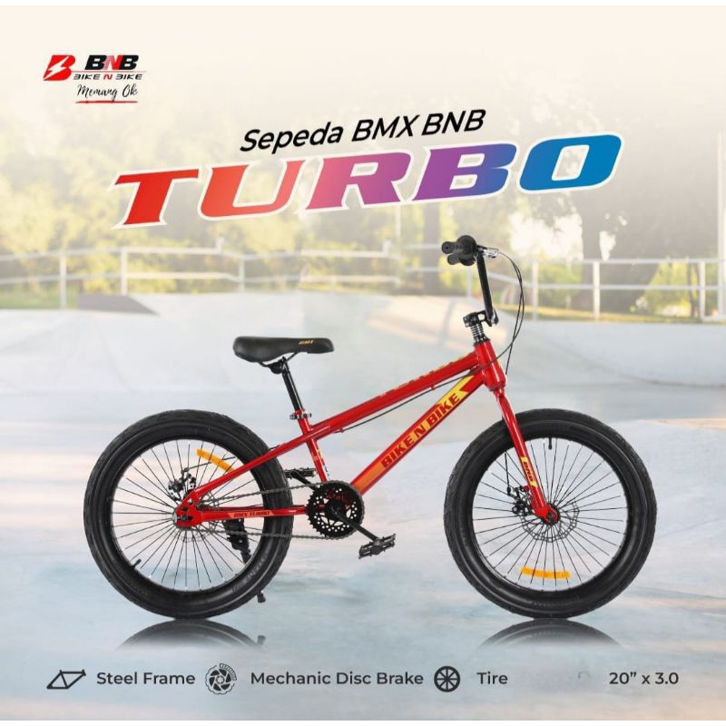 Jual Sepeda BNB BMX 20 inch Turbo Ban Jumbo 3.0 Rem Cakram | Shopee ...