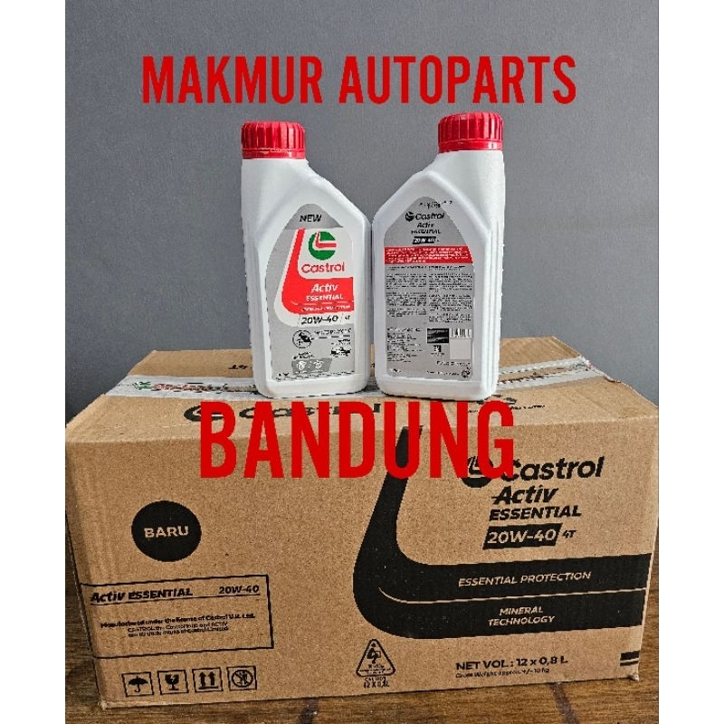 Jual Oli Motor Castrol Active Essential 4T SAE 20W-40 800Ml/0.8Liter/(1 ...