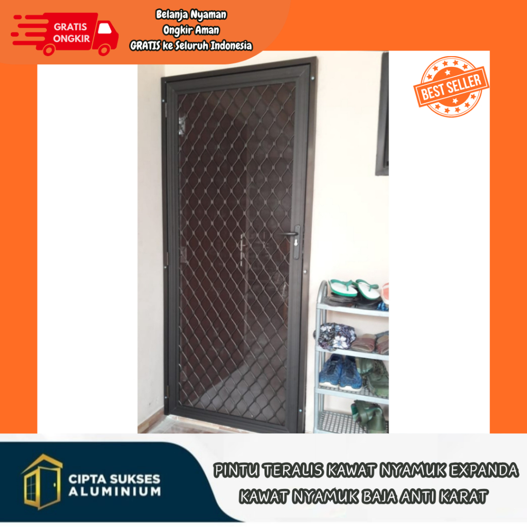 Jual pintu teralis kawat nyamuk pintu teralis aluminium csa bergaransi ...