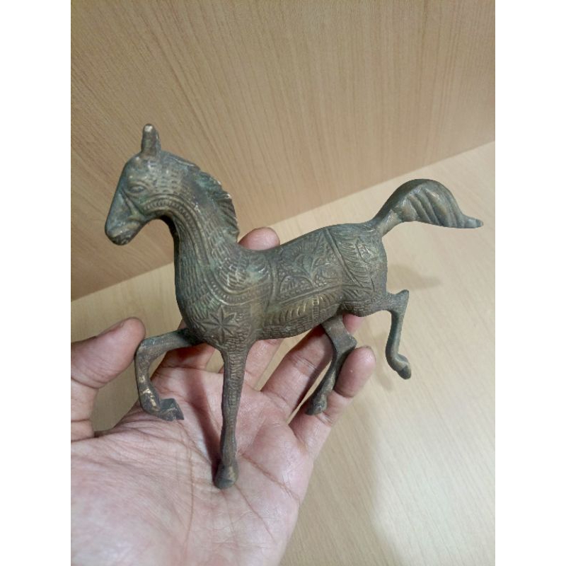 Jual patung kuda kuningan lawas jadul | Shopee Indonesia