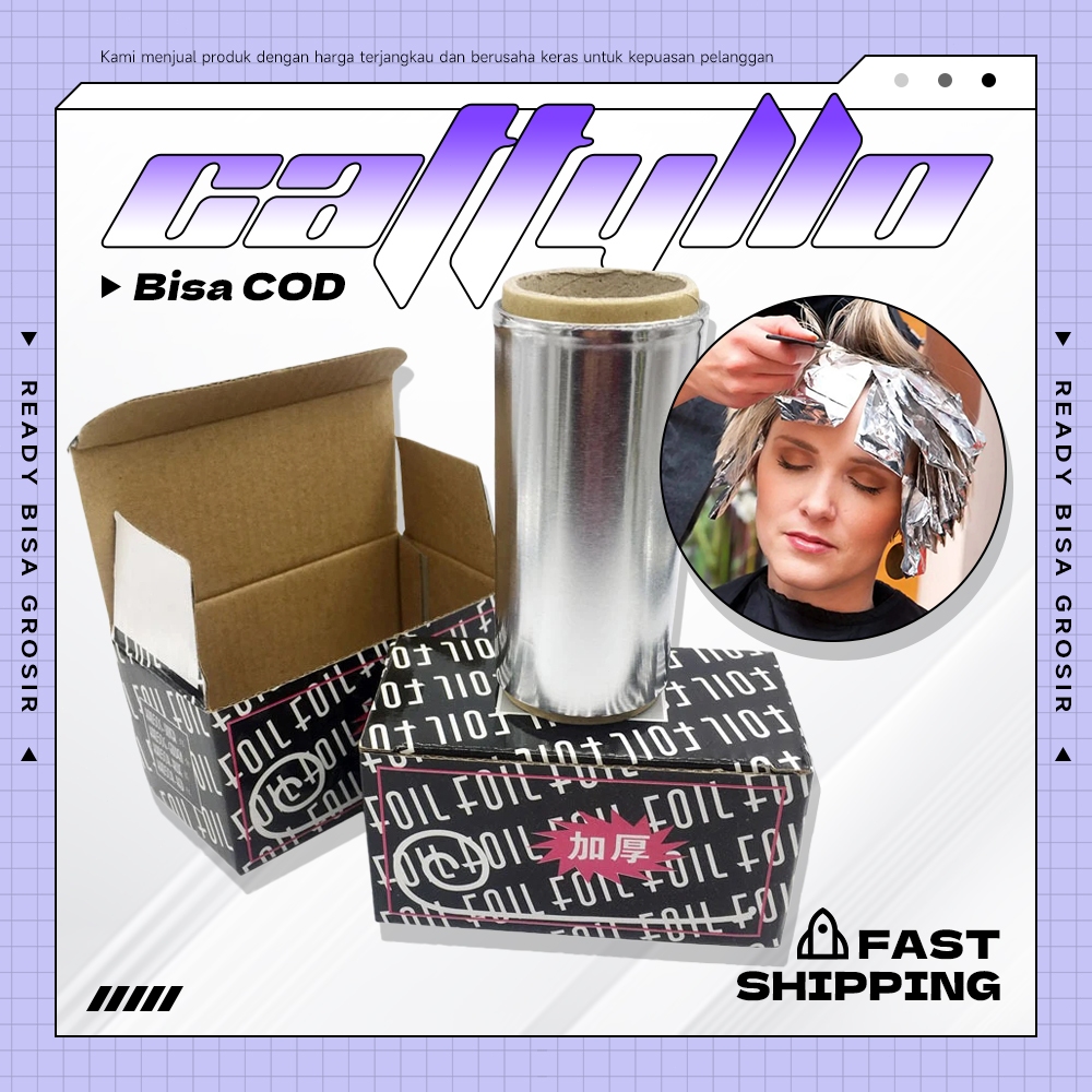 Jual 8.5CM*8M Alumunium Foil Salon Highlight Refill Untuk Cat Rambut ...