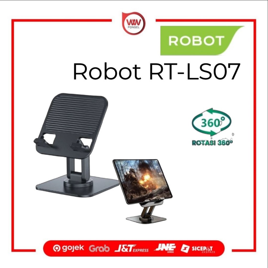 Jual ROBOT RT-LS07 Tablet HP Holder Foldable Dudukan Aluminium Kuat ...