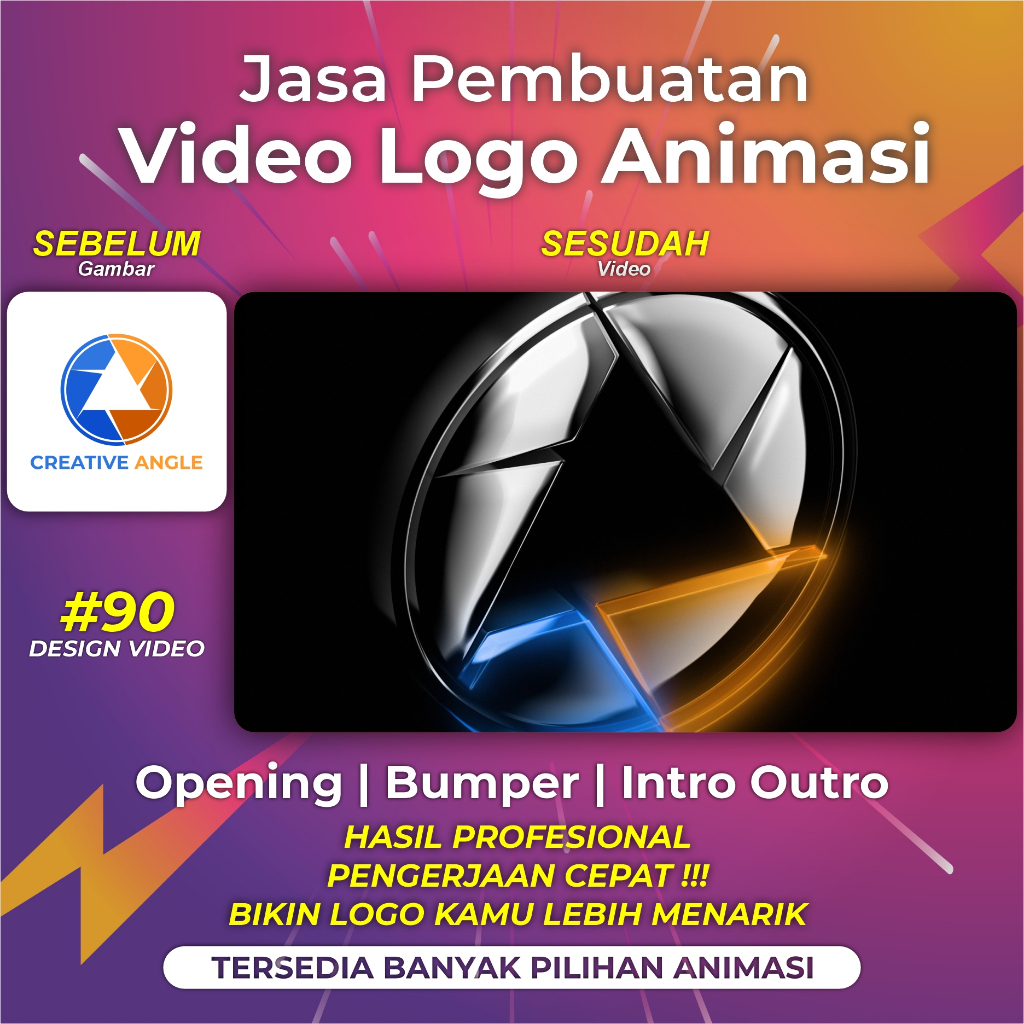 Jual Jasa Pembuatan Animasi 3D Logo Opening Bumper Intro Outro | Shopee Indonesia