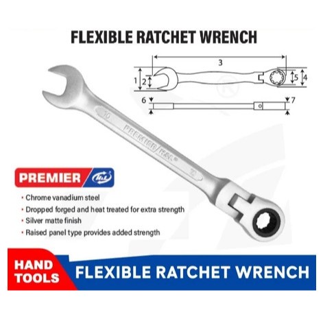 Jual HL PREMIER Kunci Ring Pas Fleksibel Ratchet Kombinasi HL PREMIER Flexible Wrench 8 9 10 11 ...