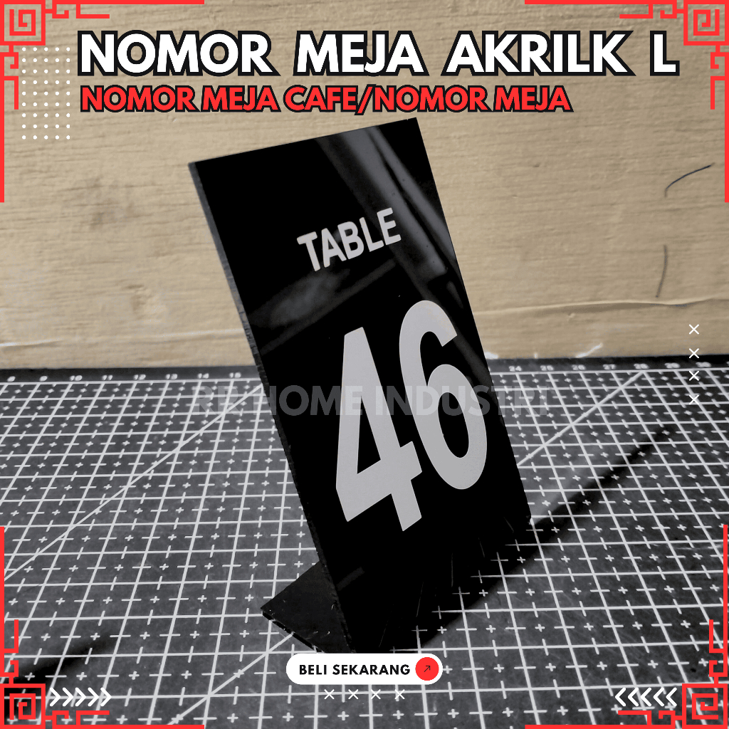 Jual Nomor Meja Cafe/Nomor Meja Akrilik | Shopee Indonesia