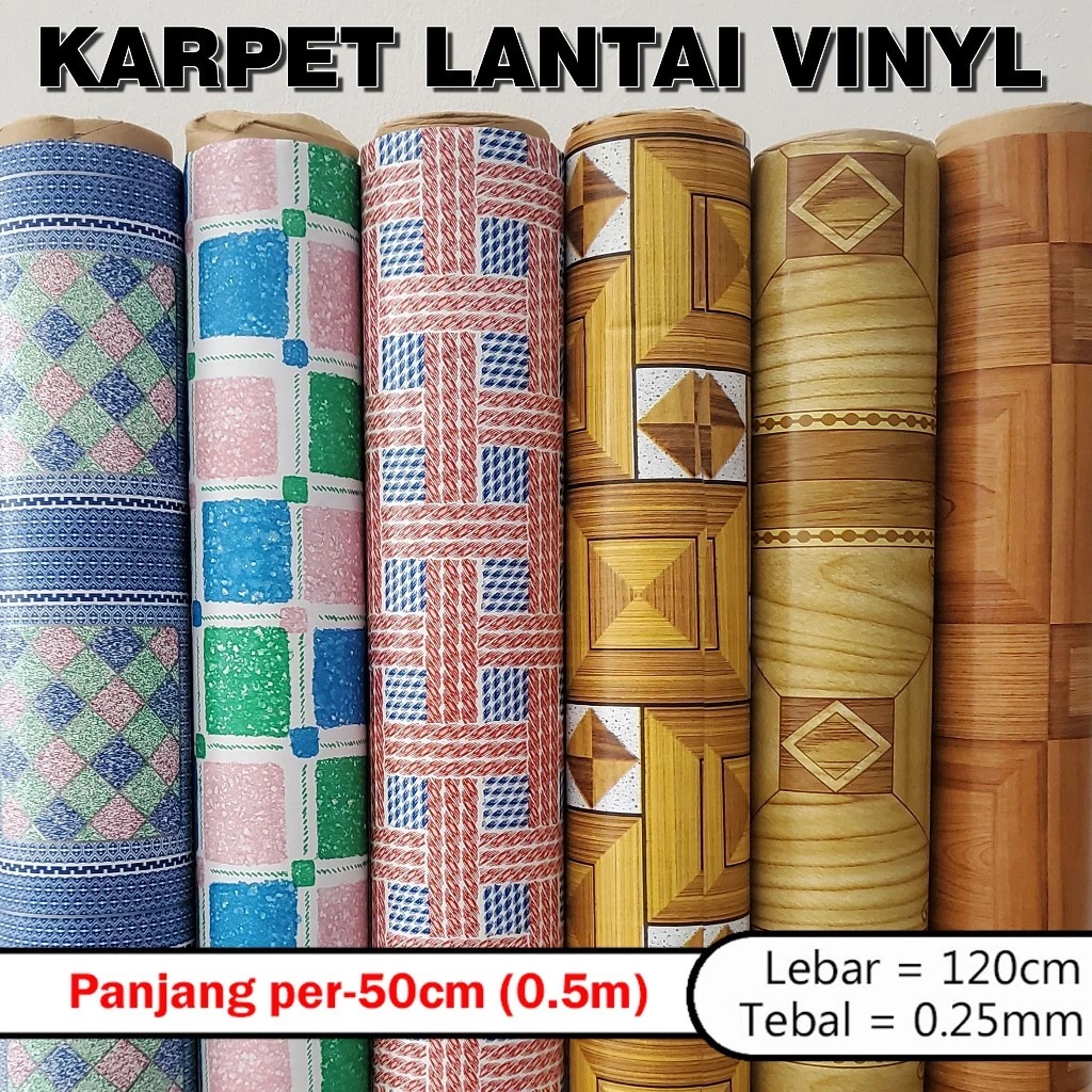 Jual Karpet Lantai/Meja Plastik/Vinyl Lebar 120cm x Panjang per 50cm ...