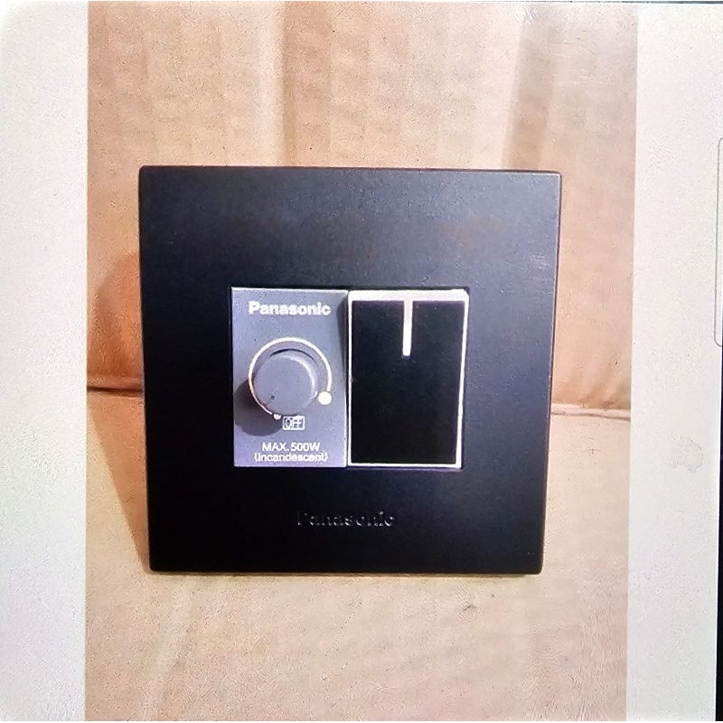 Jual PANASONIC SAKLAR DIMMER + SAKLAR ENGKEL KECIL MINIMALIS HITAM ...