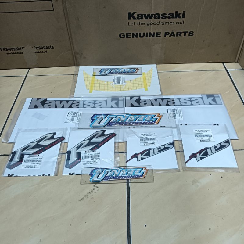 Jual STIKER STICKER SETRIPING SETIKER BODY NINJA RR OLD ZX CBU BIRU ...