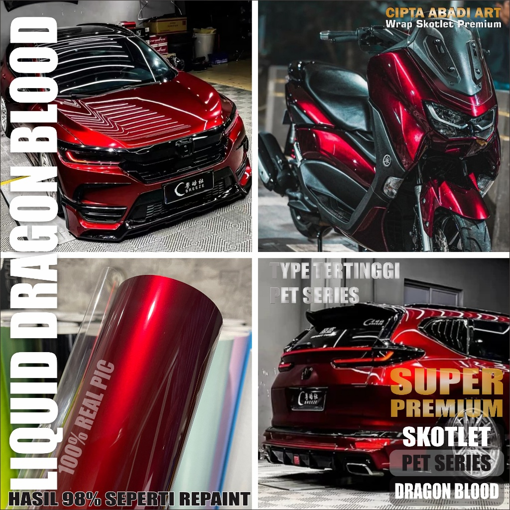 Jual Stiker Skotlet Motor Dragon Blood Red Scotlet Merah Lembayung ...