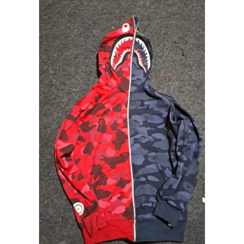 Jual HOODIE ZIPPER BAPE MERAH NAVY CAMO | Shopee Indonesia