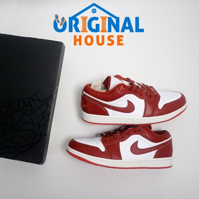 Jual Sepatu Sneakers Air Jordan 1 Low Dune Red FJ3459 160 Original ...