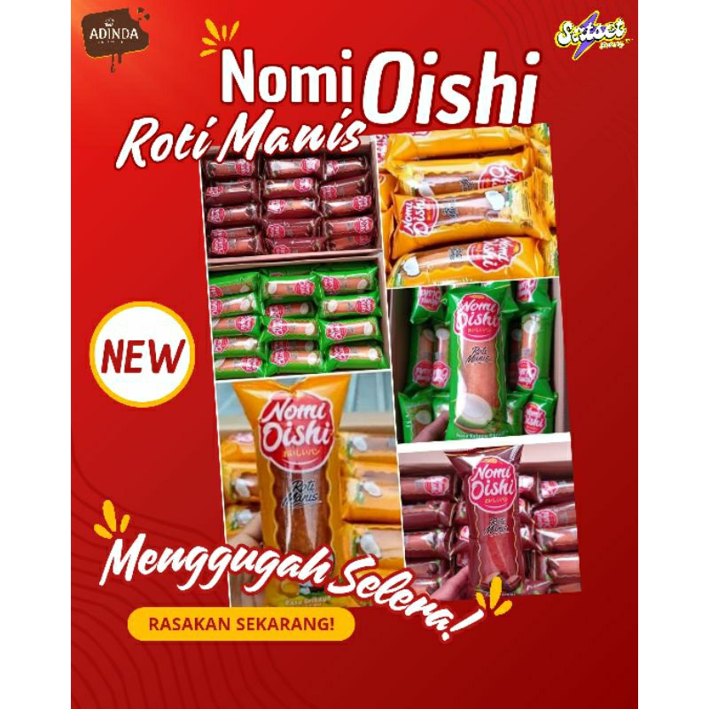 Jual (1 Dus/60 Pcs) ROTI MANIS NOMI OISHI / NOMI OISHI CATERPILLAR ...