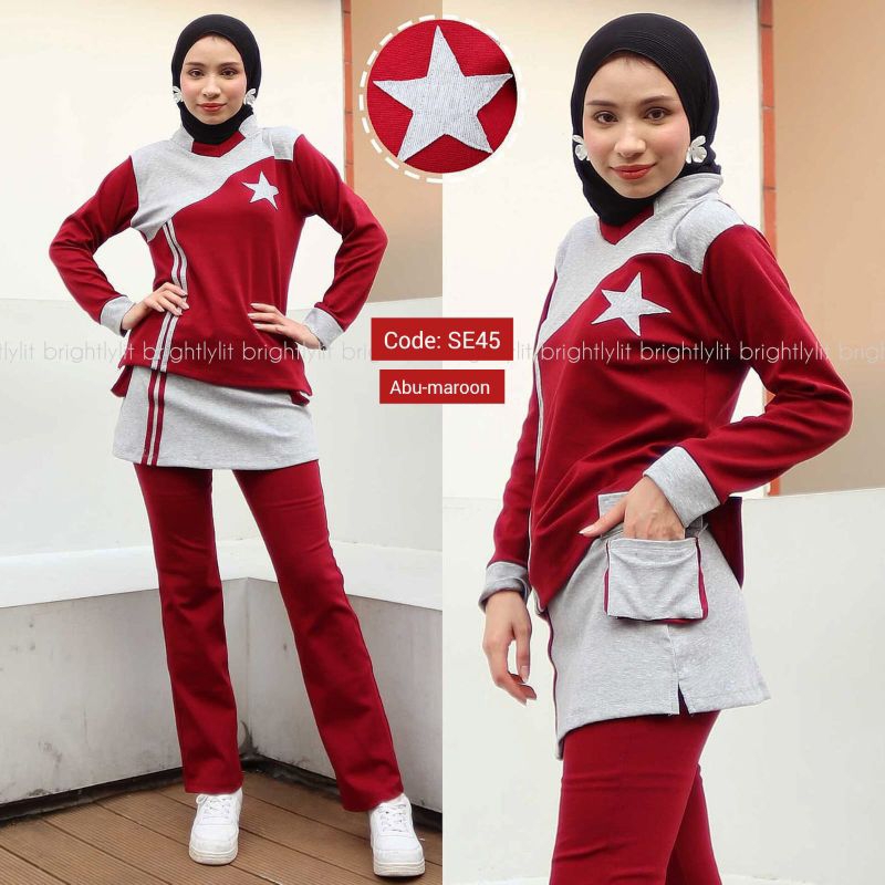 Jual Zn Sport-pakaian olahraga wanita dewasa setelan baju senam ...