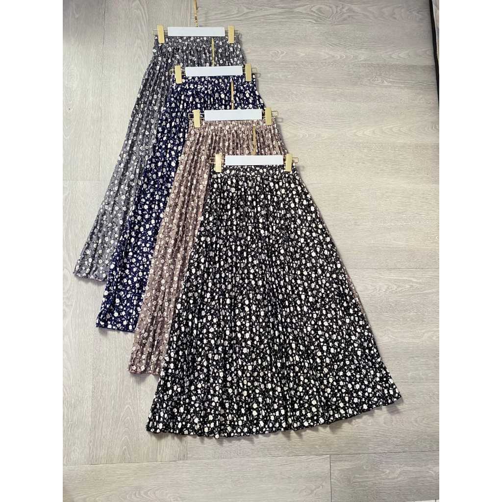 Jual Rok Plisket Terbaru Motif Bunga Rok Korean Look Rok Premium Bahan ...