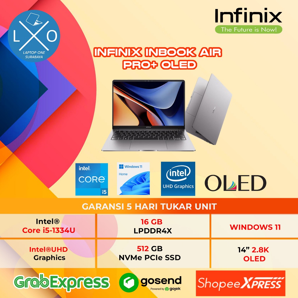 Jual Laptop Infinix Inbook Air Pro+ OLED i5 1334U 16GB 512GB 14.0" 2.8K ...