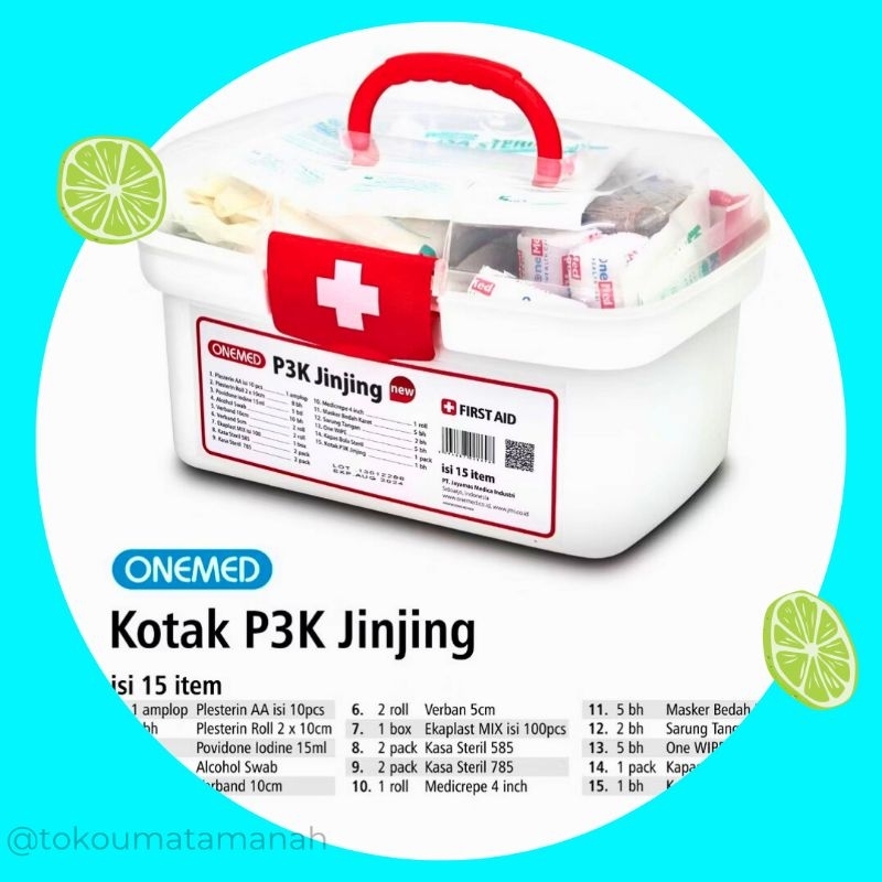 Jual COD /BEST SELLER Kotak P3K / One Med / Jinjing + Isi 15 Item ...