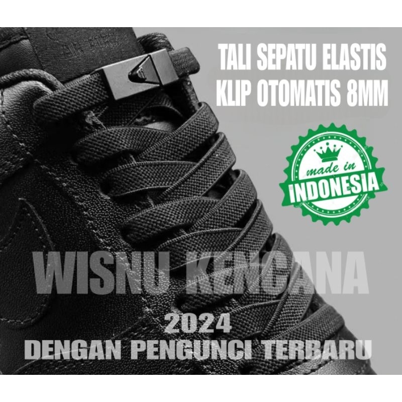 Jual tali sepatu elastis tanpa ikat dengan pengunci otomatis 8mm ...