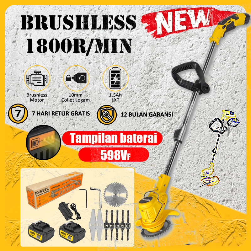 Jual MUKETE mesin babat rumput baterai alat pemotong rumput mesin ...