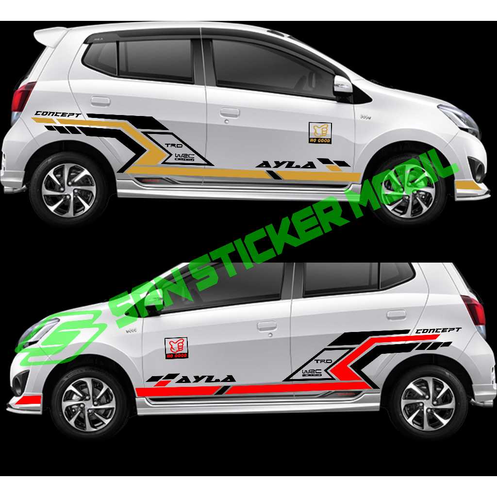 Jual 0562 sticker cutting stiker mobil Ayla list body samping | Shopee ...