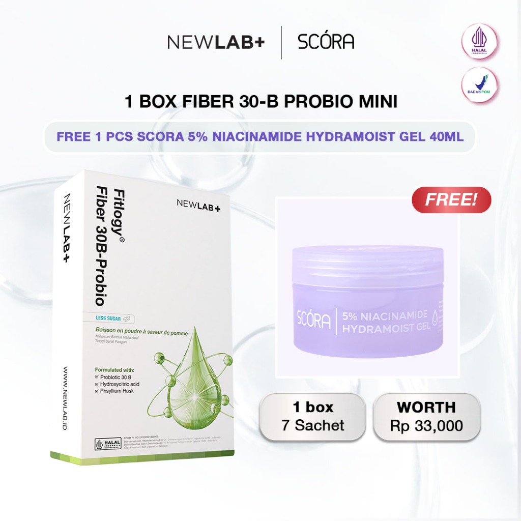 Jual [FREE SCORA NIACINAMIDE GEL] NEWLAB Mini Fitlogy Fiber 30B-Probio ...